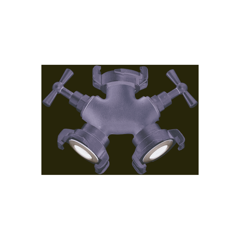 Geka 3 Way Splitter with Taps - City Irrigation Ltd