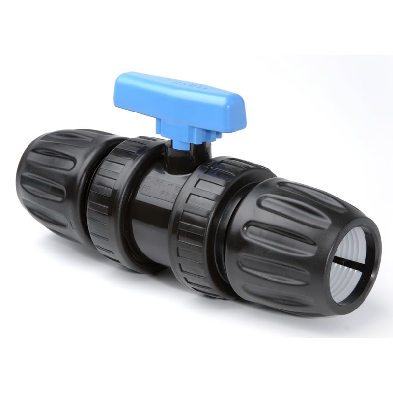 Poly Inline Ball Valve for 50mm MDPE - City Irrigation Ltd