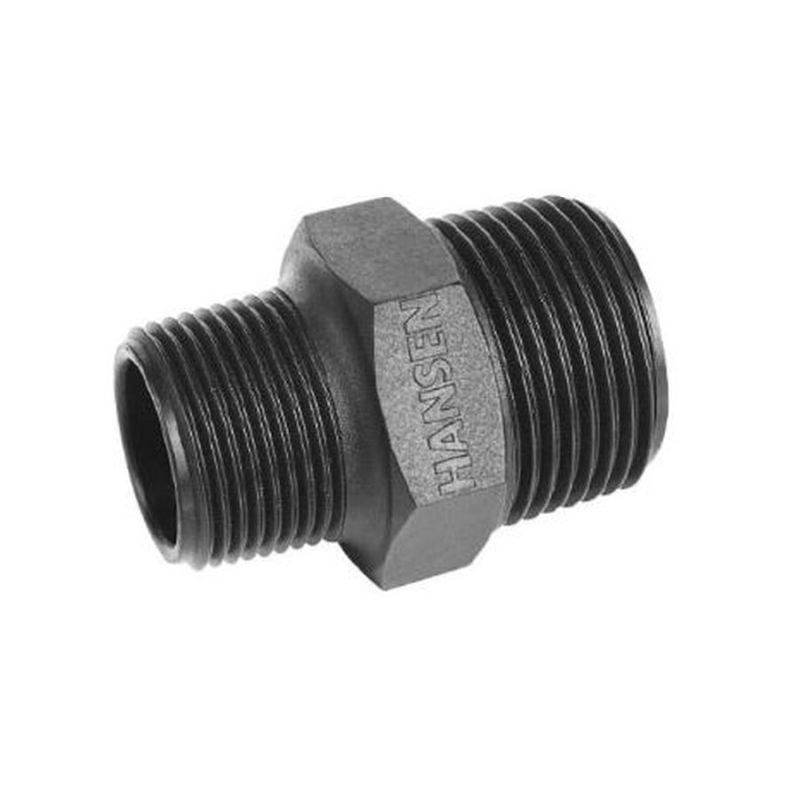 Hansen Poly Threaded Reducing Nipple 3/4 Inch to 1/2 Inch - City Irrigation Ltd
