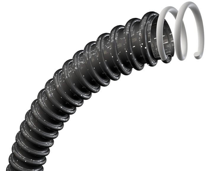 Black Ribbed Hose 25mm, Per Meter - City Irrigation Ltd